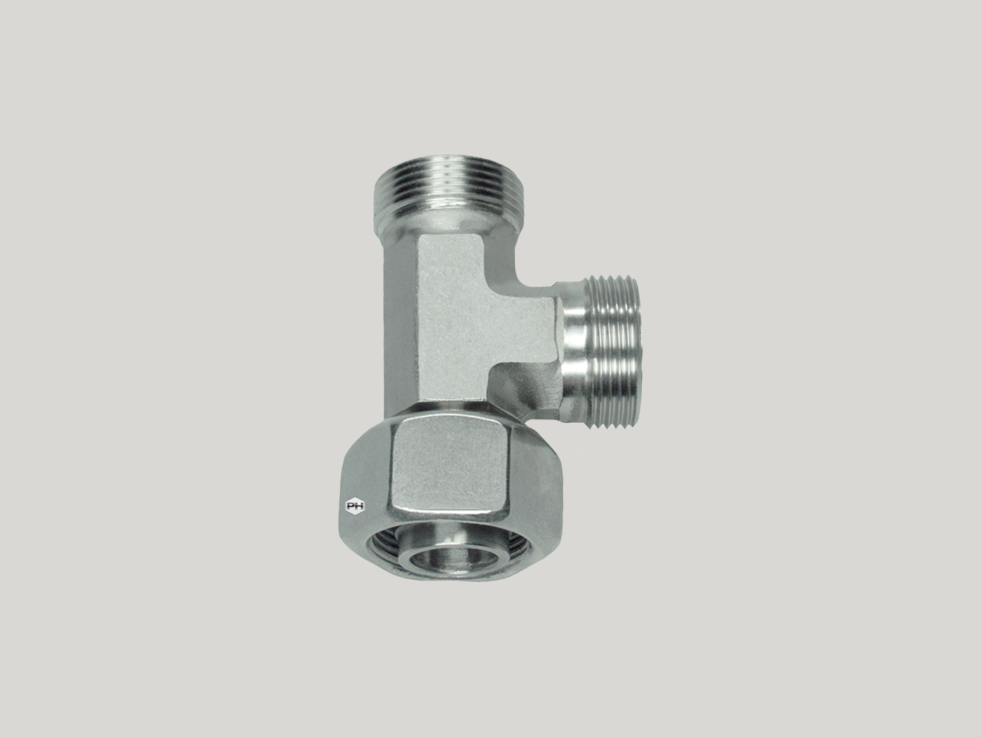 EVL-L-10-OMD - Stainless steel L-combination screw connection with shaft