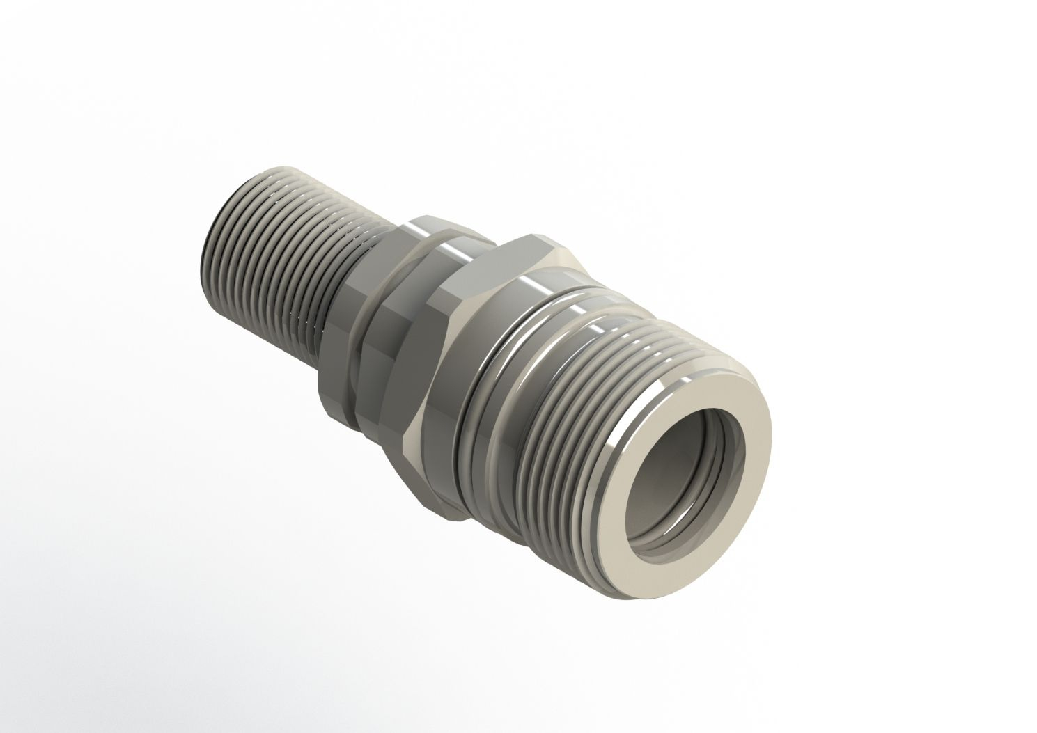 Screw coupling socket with Schott according to ISO 14541 BG 6 - 28L bulkhead